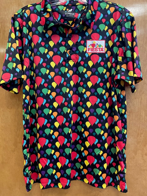 Black Balloon Fiesta Sublimated Polo | Balloon Fiesta Stuff